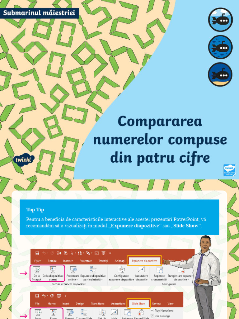Compararea Numerelor Compuse Din Patru Cifre - Prezentare PowerPoint | PDF