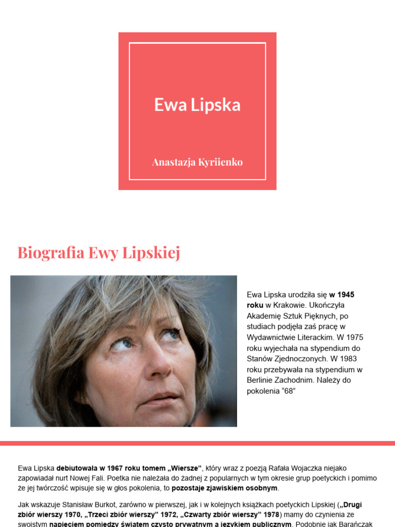 Ewa Lipska | PDF