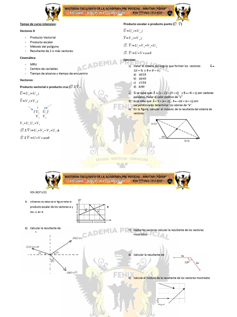 FISICA - Intensivo (Vectores, Introduccion A La Cinematica) | PDF ...