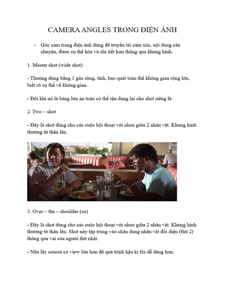 Camera Angles Trong Điện Ảnh | PDF