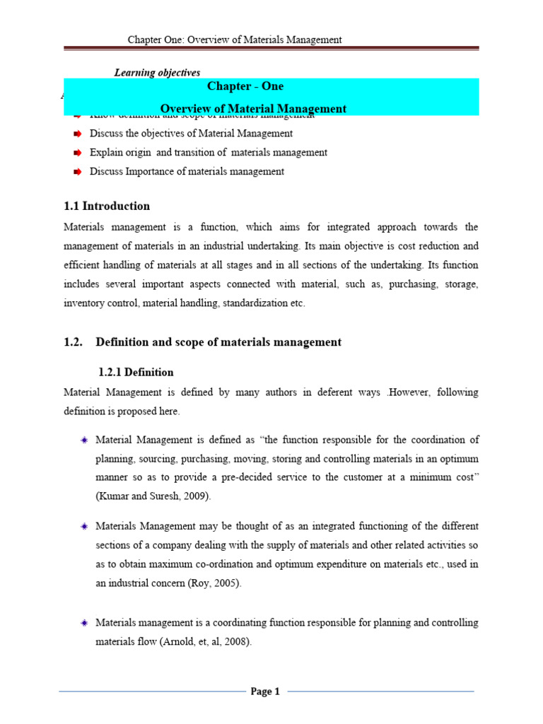 Overview of Materials Management | PDF | Inventory | Business Process