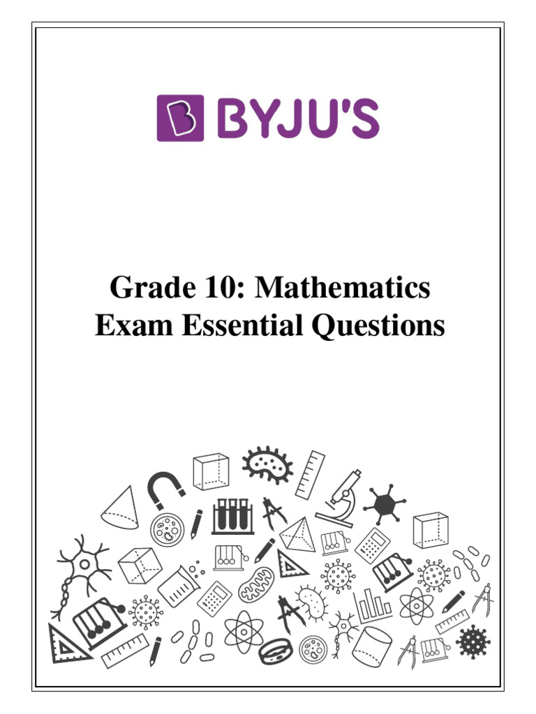 CBSE Grade Mathematics Essential 100 | PDF | Sphere | Polynomial