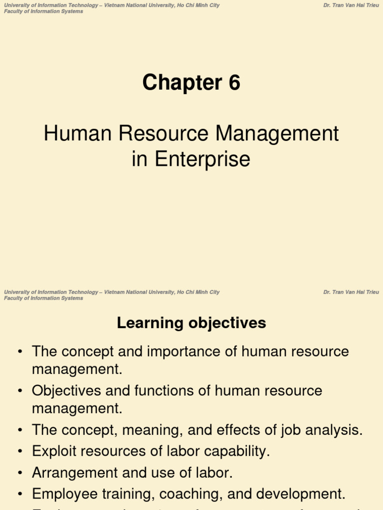 Chapter 6 Human Resource Management in Enterprise | PDF | Human ...