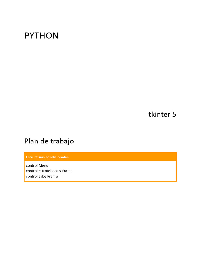 Python Tkinter 5 | PDF | Ventana (informática) | Ciencias de la Computación
