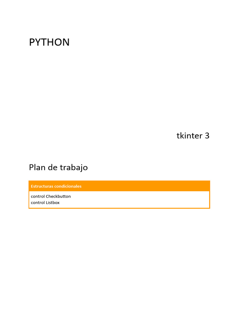 Python Tkinter 3 | PDF | Python (lenguaje de programación) | Ventana (informática)