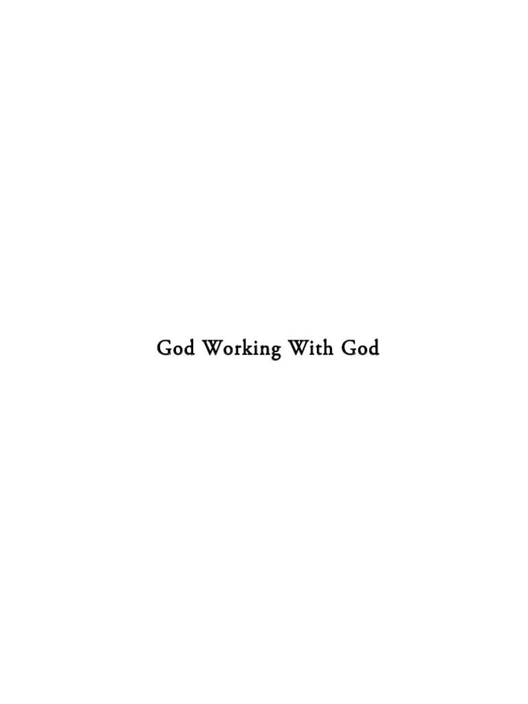 God Working With God, 0768424003 | PDF | Adam And Eve | Revelation
