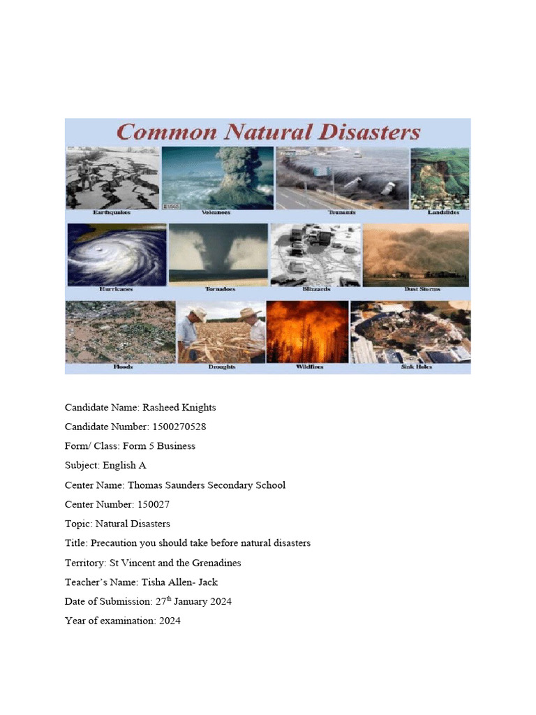 1 | PDF | Natural Disasters | Plate Tectonics
