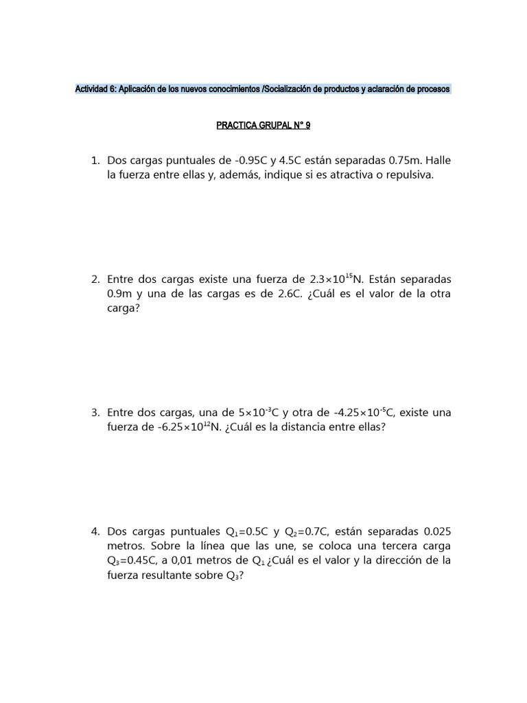 Practica Grupal N9 | PDF | Ciencia y matemáticas