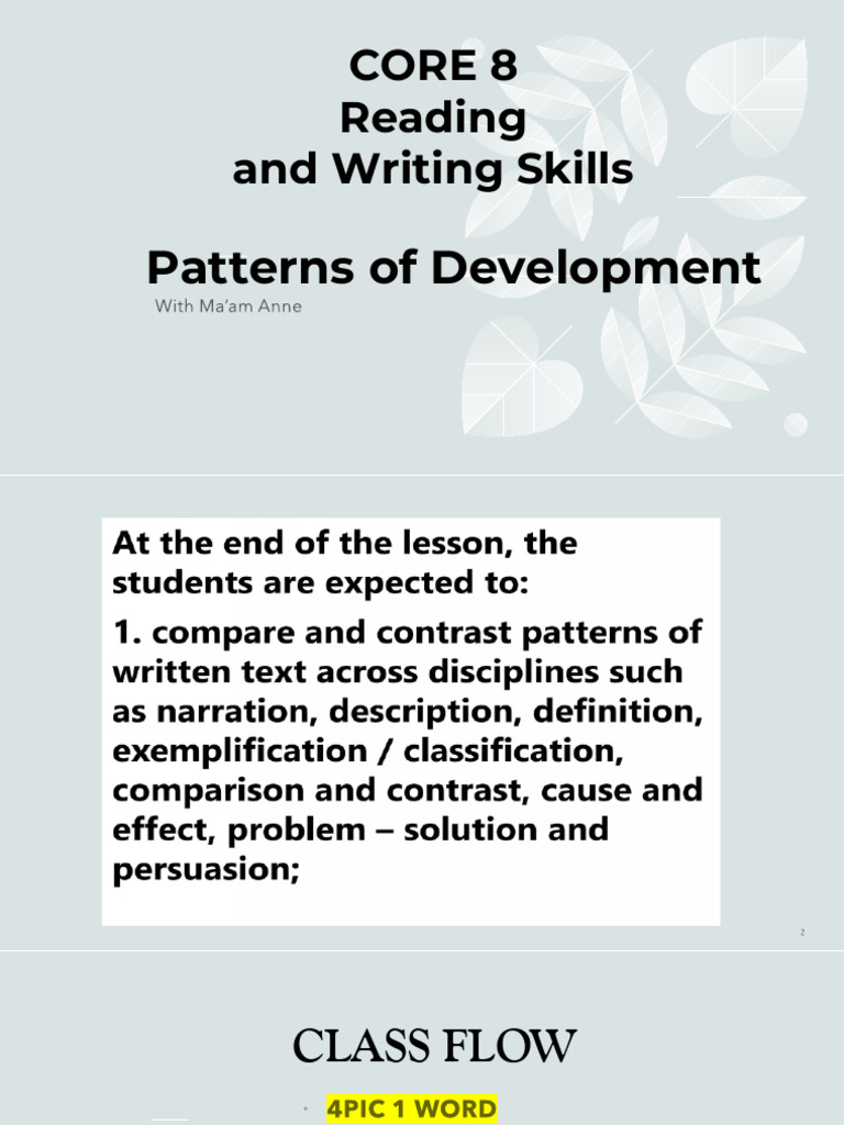Pattern of Development | PDF