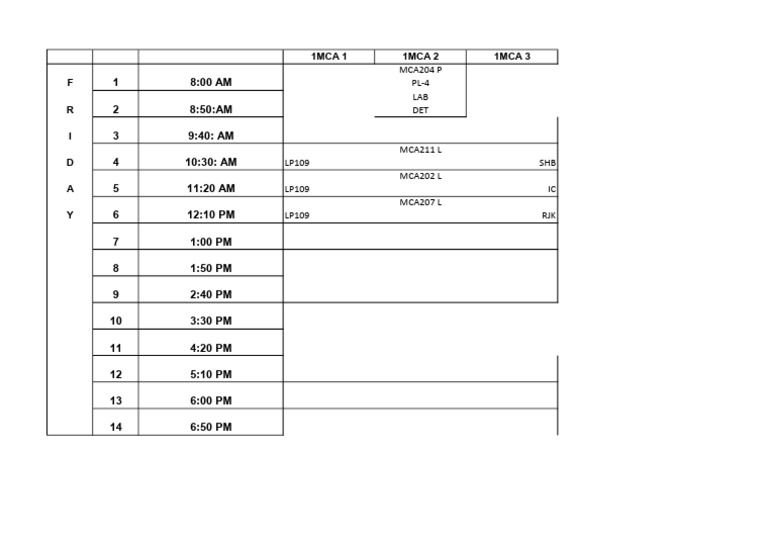 Timetable | PDF | Computers