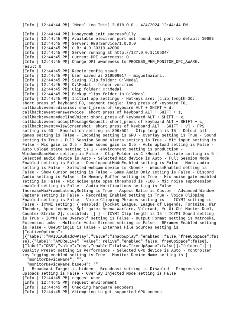 Medal Log 20240404 | PDF | Keyboard Shortcut | Graphics Processing Unit
