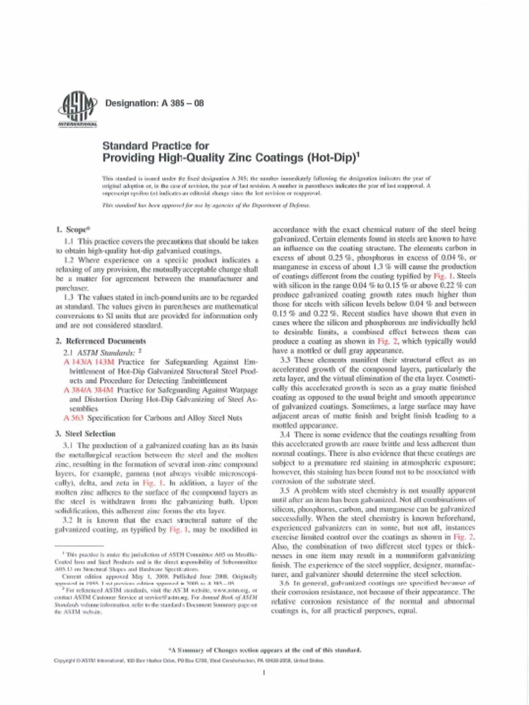 Astm A-385 - HDG | PDF