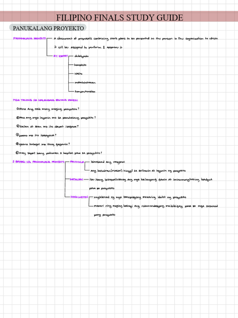 Fil Finals Study Guide | PDF