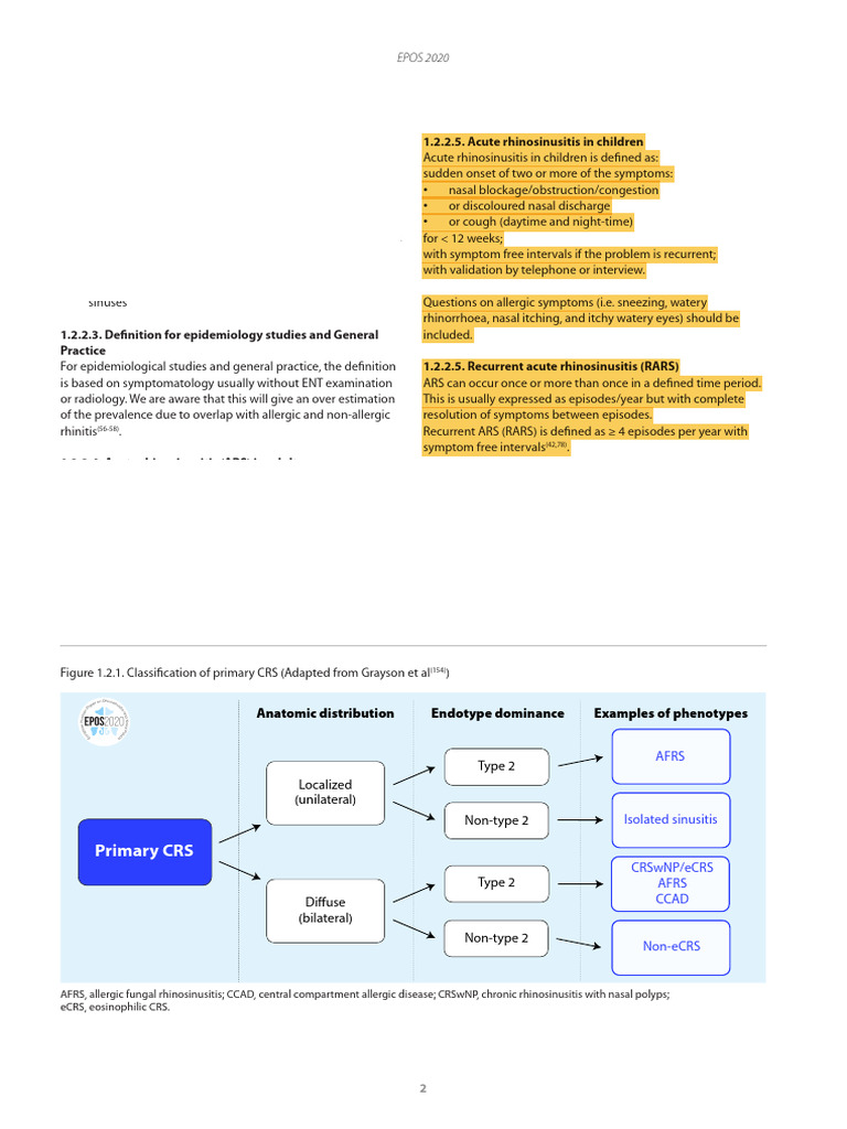 Epos Rinosinusitis Aguda y Cronica | PDF | Diseases And Disorders ...
