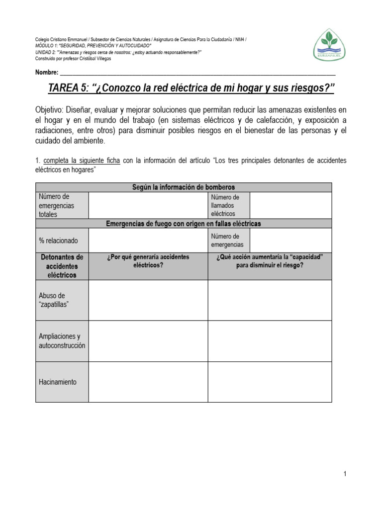 CCE NM4 S11a TAREA 5 | PDF | Ingenieria Eléctrica | Electricidad