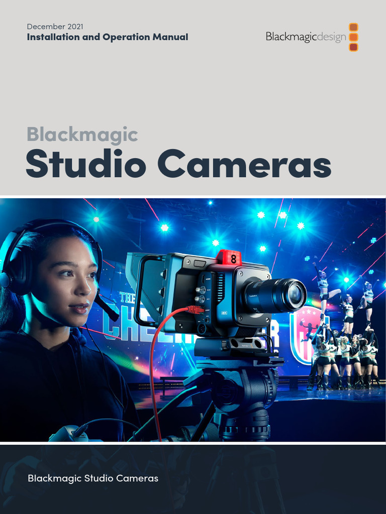 Blackmagic Studio Camera Manual | PDF | Camera | Camera Lens