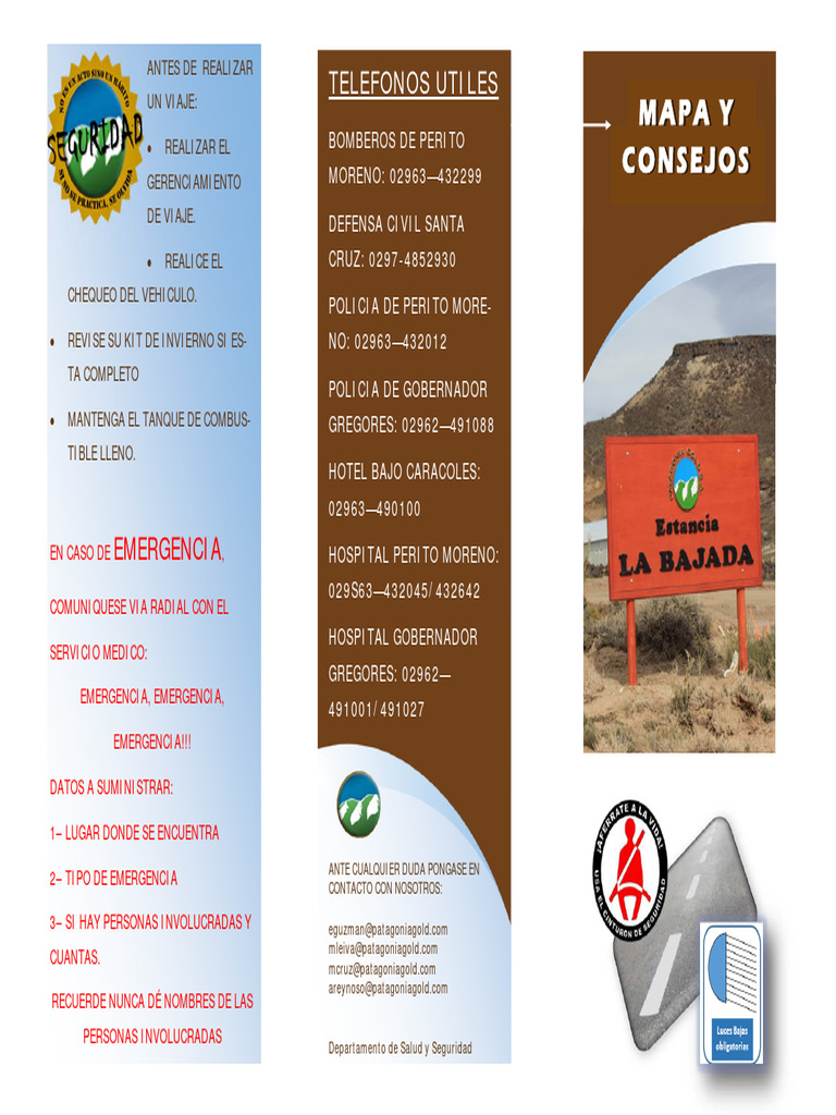 La Bajada - Mapa - Triptico | PDF