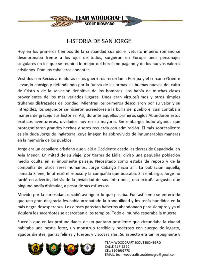 Historia de San Jorge | PDF | Historia | Libros para adolescentes