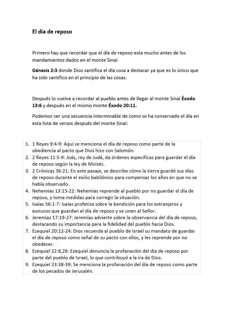 El Día de Reposo | PDF | Jesús | Evangelio de Mateo