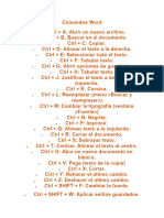 Todas Las Combinaciones de Teclas en Word | PDF
