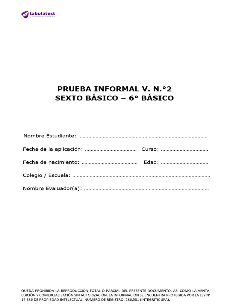 Prueba 6b Pdf Chile