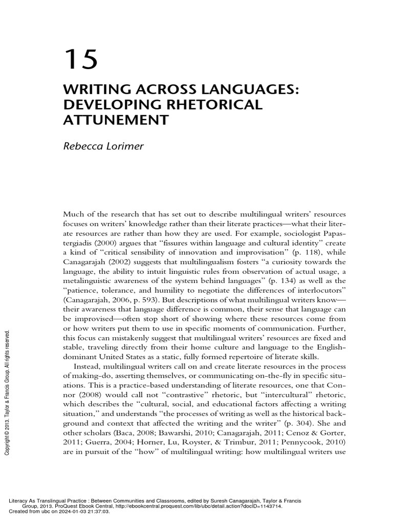 Literacy as Translingual Practice Between Communit... ---- (15 Writing ...