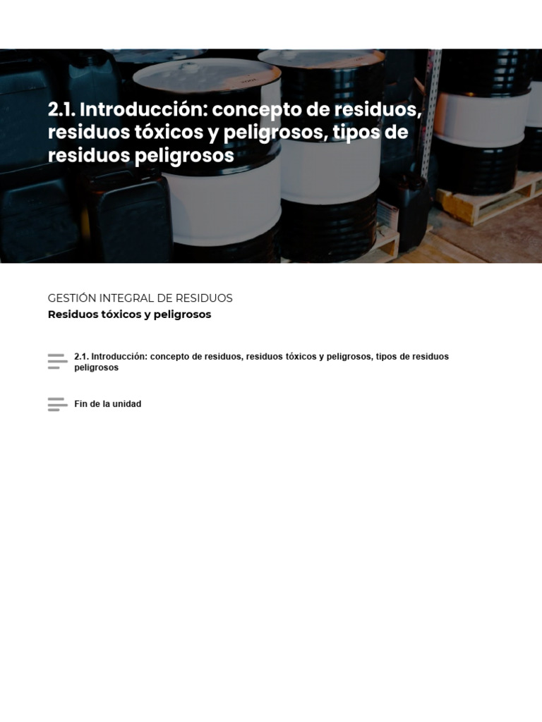 Gestión de Residuos Peligrosos y Tóxicos | PDF | Residuos | Toxicidad