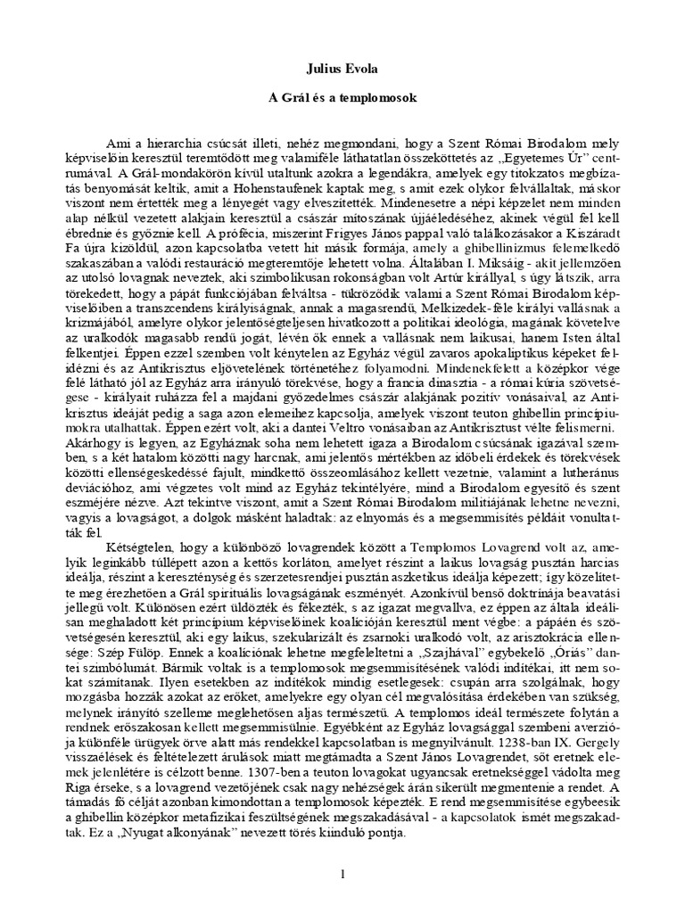 A Grál És A Templomosok | PDF