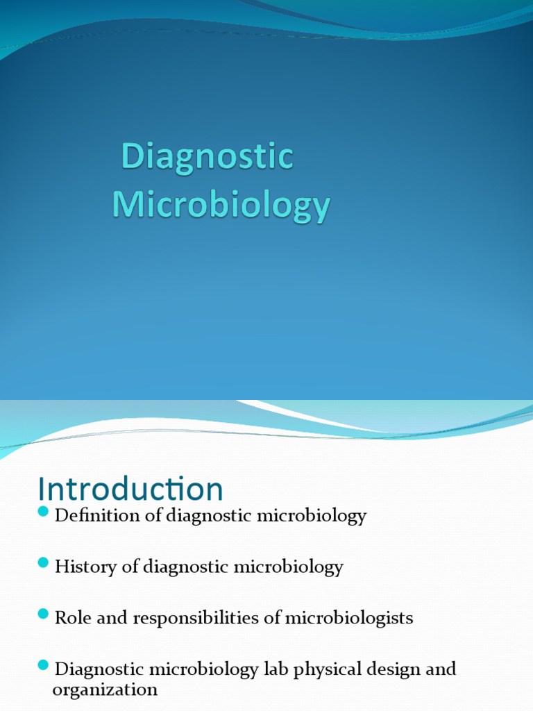 1 Introduction to Diagnostic microbiology | PDF | Medical Microbiology ...