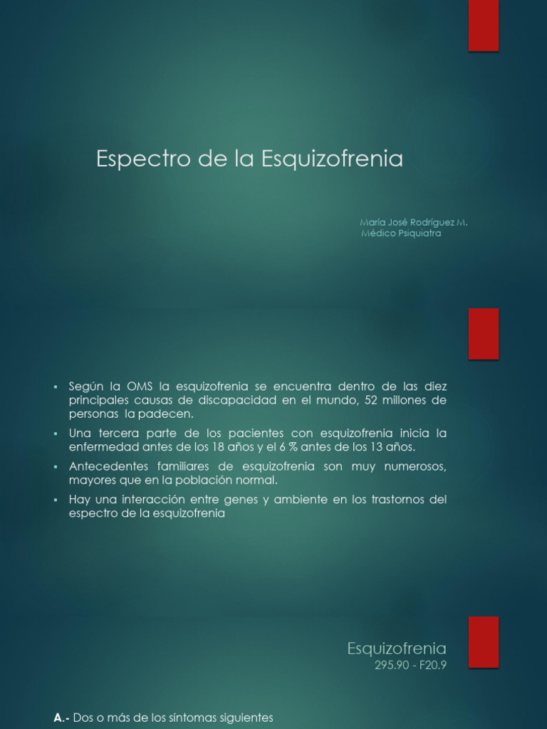 Trastornos Del Espectro de La Esquizofrenia | PDF | Esquizofrenia | Psicosis