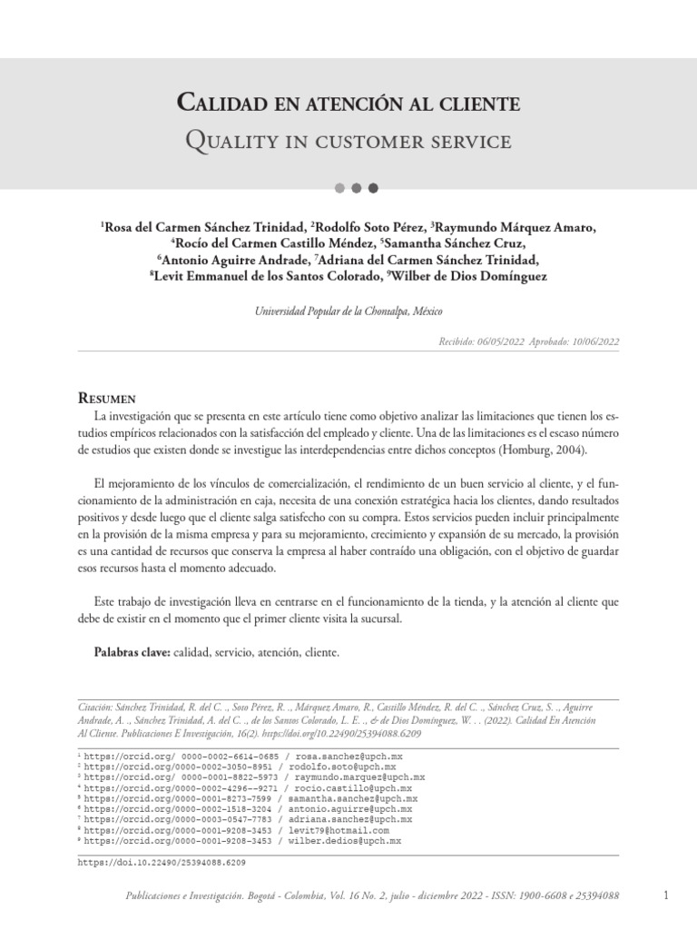 Calidad en Atencion Al Cliente | Descargar gratis PDF | Comunicación | Planificación