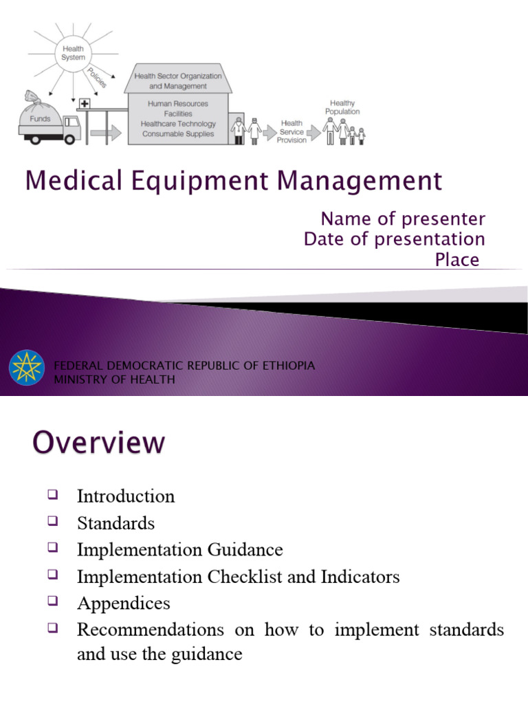 Medical Equipment Management Presentation | PDF | Medical Device ...
