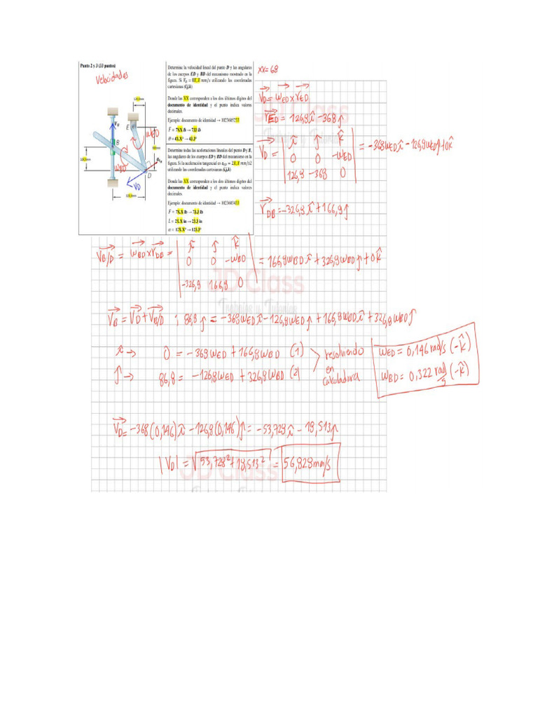 Velocidad Ejercicio 2 Estatica | PDF