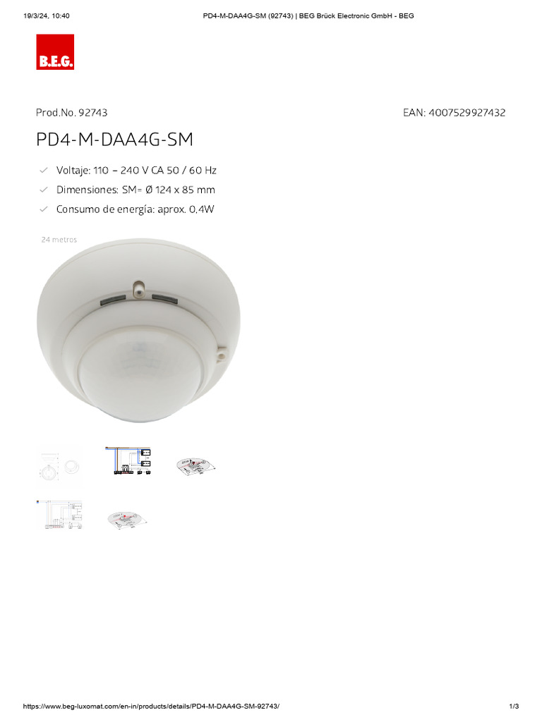 PD4-M-DAA4G-SM (92743) - BEG Brück Electronic GMBH - BEG | PDF | Electrónica de consumo ...