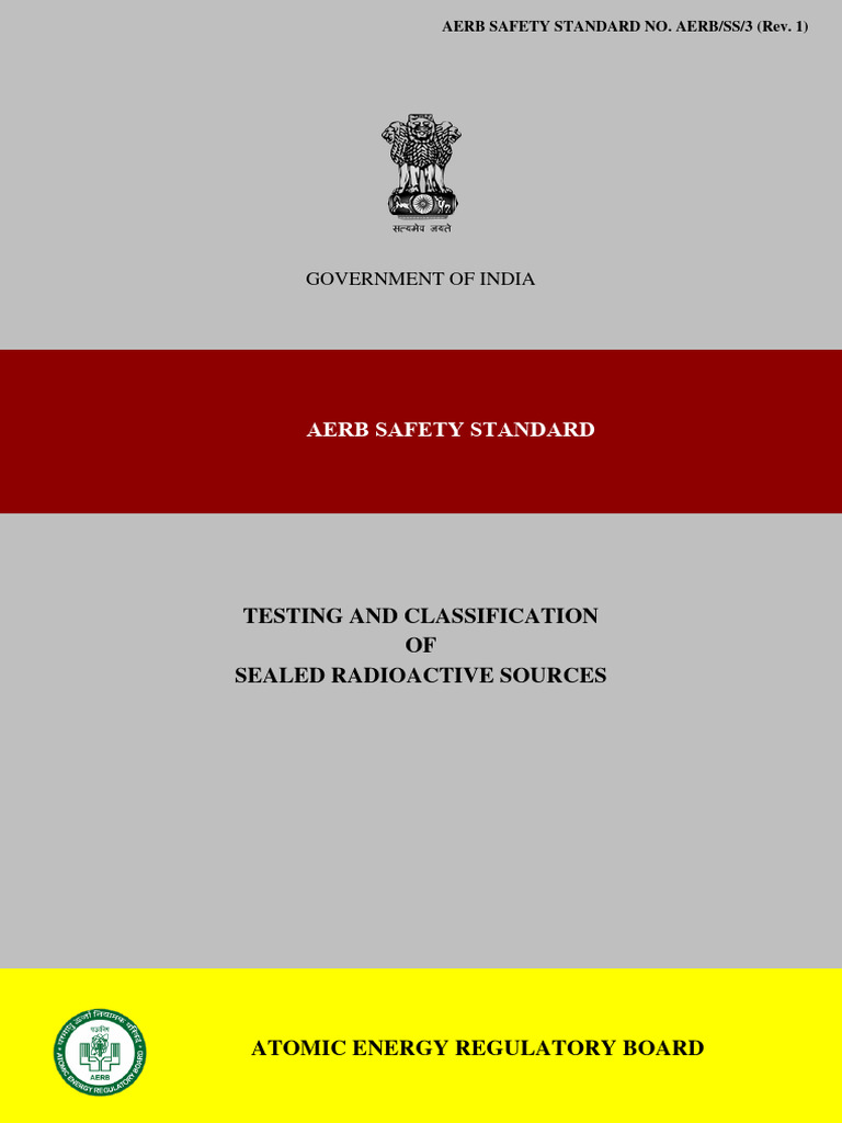 Testing and Classification of Sealed Radioactive Sources | PDF ...