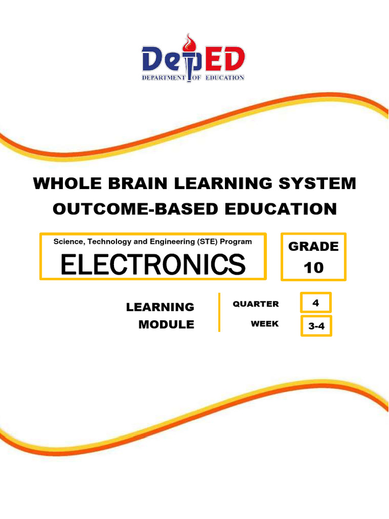 Electronics Module G10 Q4 Week 3 4 PDF | PDF | Arduino | Power Supply