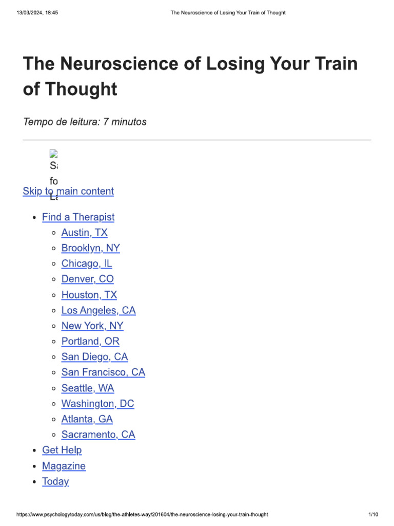 Train of Thought | PDF