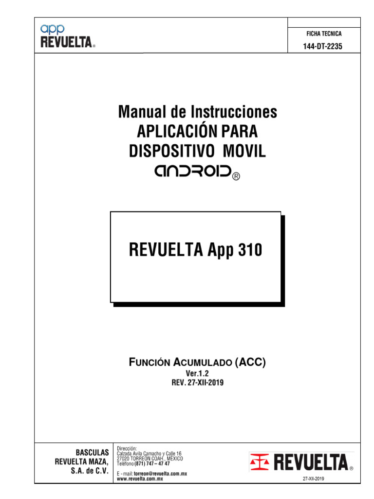 REVUELTA App 310 | PDF | Aplicación movil | Android (sistema operativo)