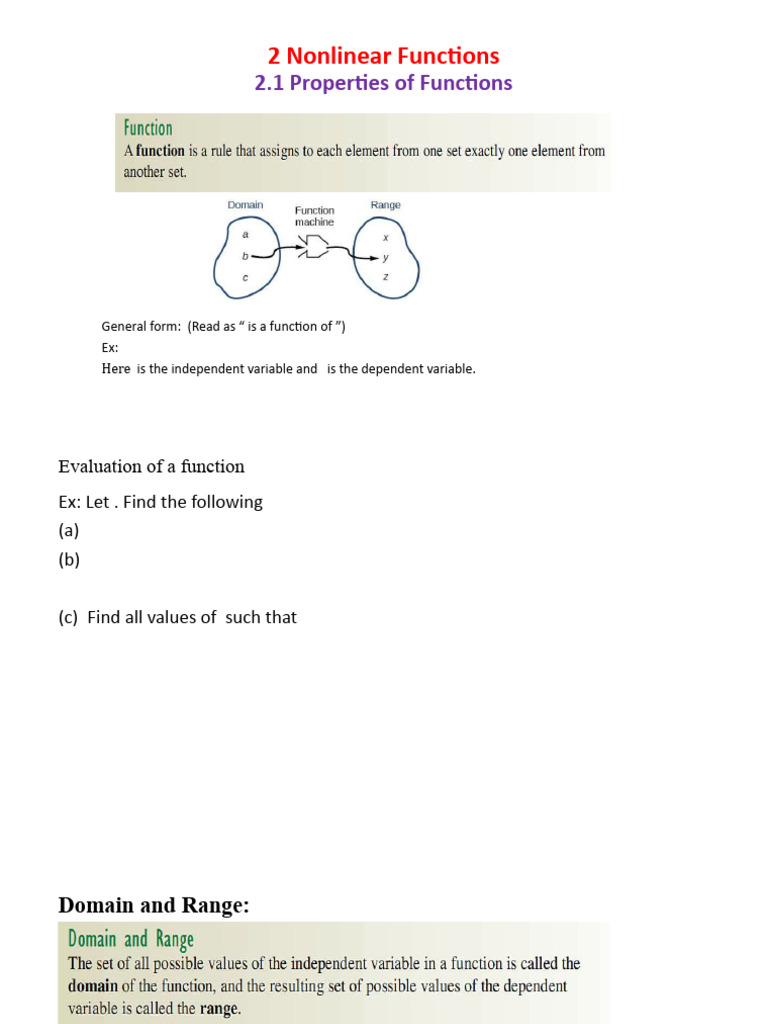 2.1 Nonlinear Functions | PDF | Function (Mathematics) | Nonlinear System