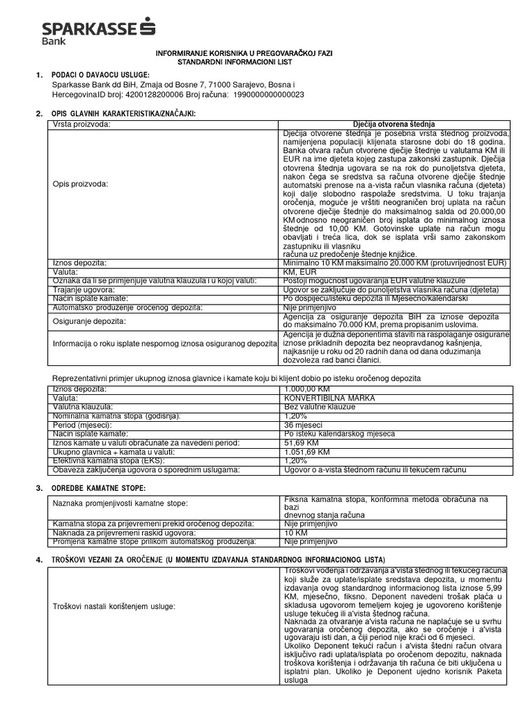 SIL Djecija Otvorena Stednja | PDF