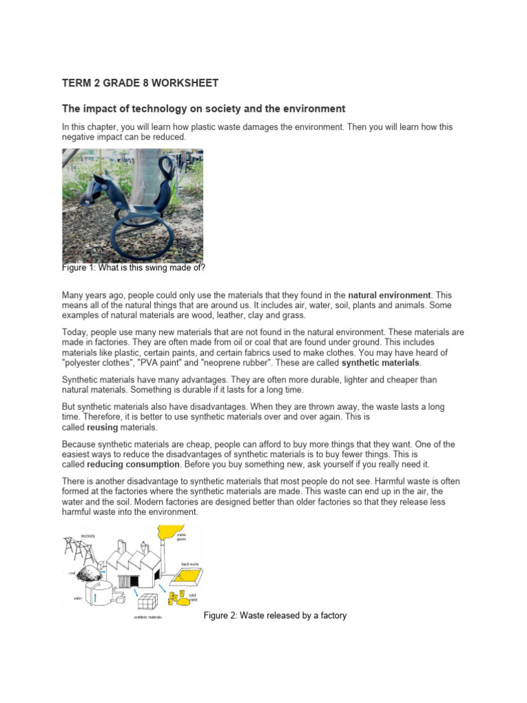 TECHNOLOGY WORKSHEETS Term 2 GRADES 8 | PDF | Beam (Structure) | Paper