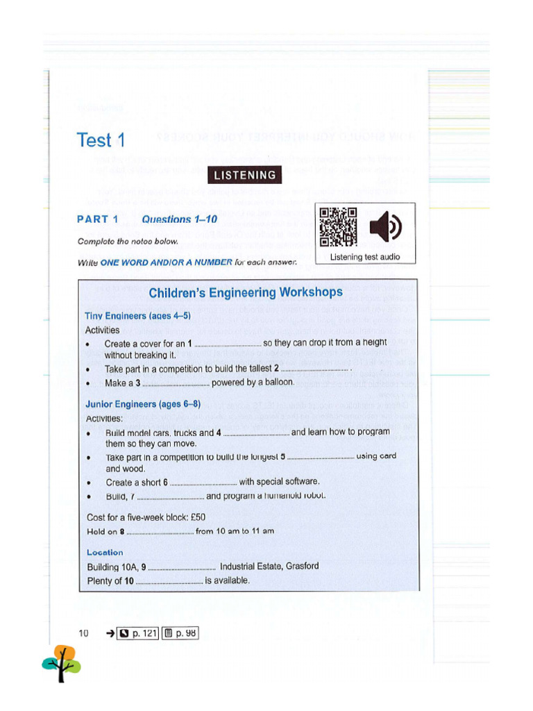 Practice Test 1 IELTS | PDF