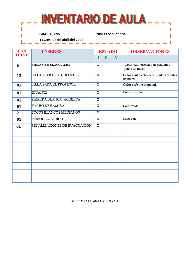 Inventario Sec. | PDF