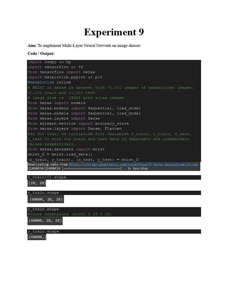 Ml Exp9 Pdf Algorithms And Data Structures Machine Learning 7528