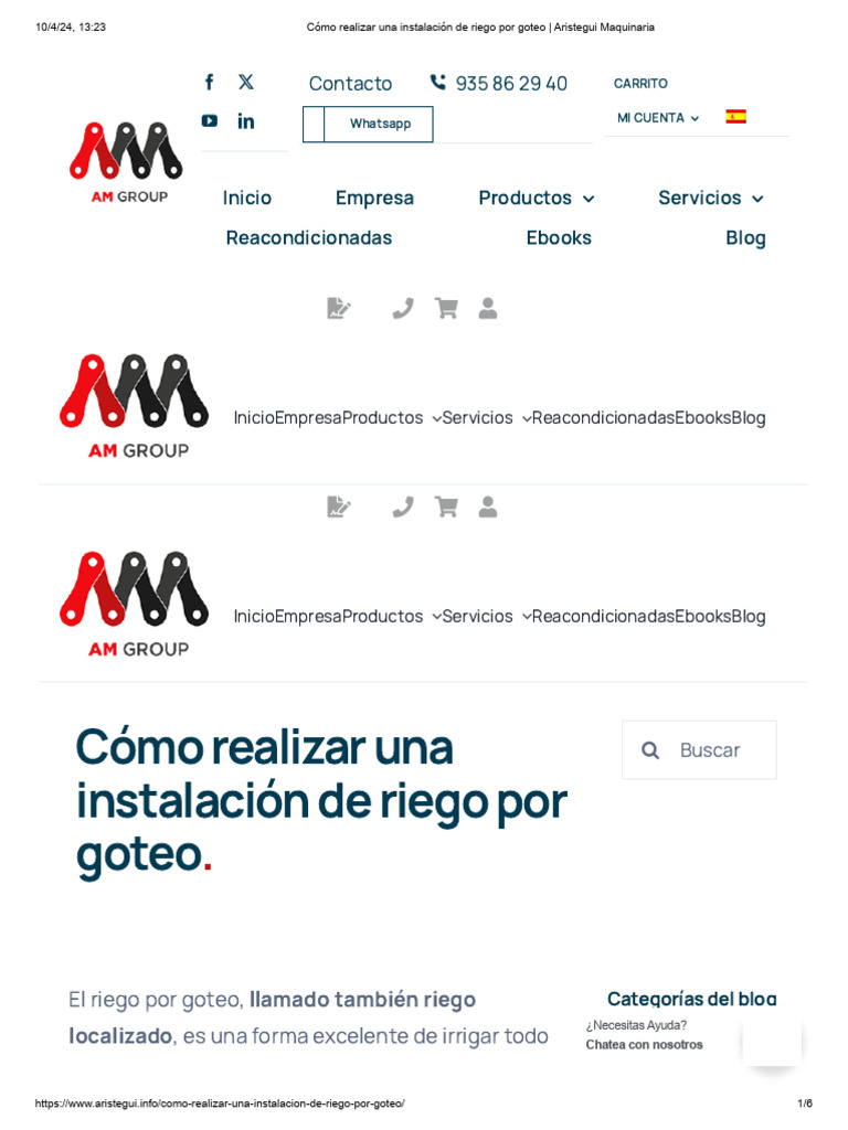 Cómo realizar una instalación de riego por goteo _ Aristegui Maquinaria | PDF | Riego | Agua y ...