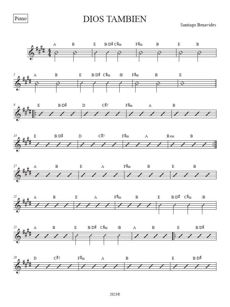 Dios También - Piano | PDF
