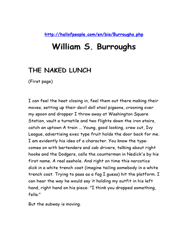 The Naked Lunch | PDF