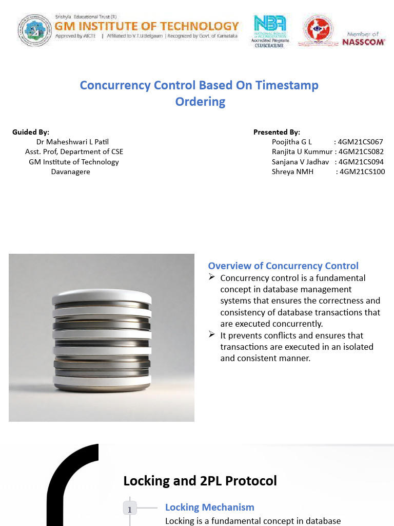 Concurrency Control In Database Systems Pdf Database Transaction