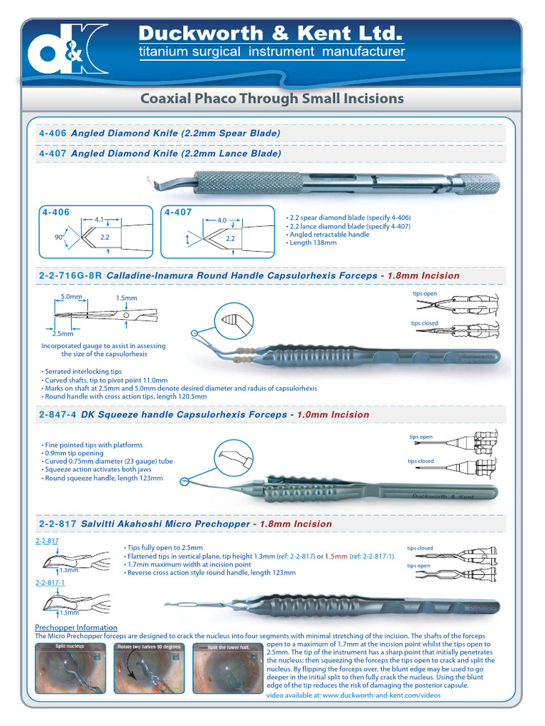 Coaxial Phaco | PDF | Blade | Knife