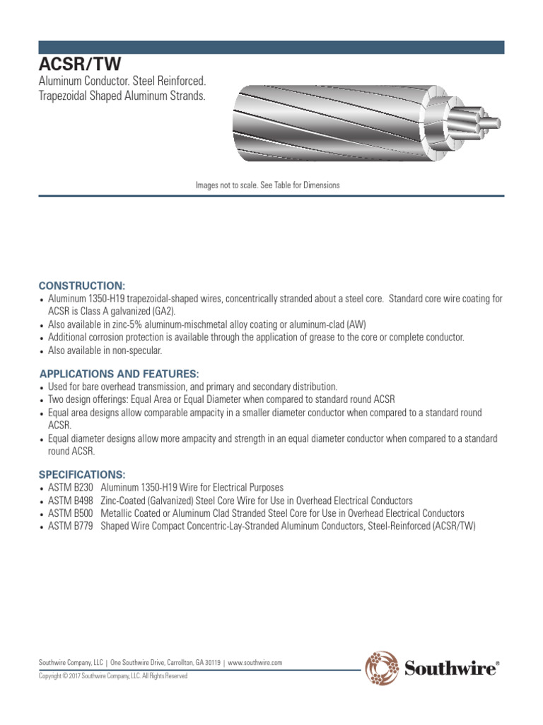 Acsr TW PDF | Download Free PDF | Building Engineering | Materials